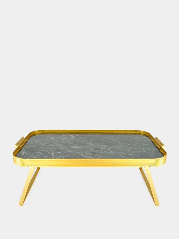 KAYMET Tray With Marble Design - Green