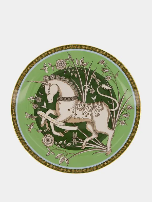 La DoubleJ The Unicorn Light Decorative Plate - Green