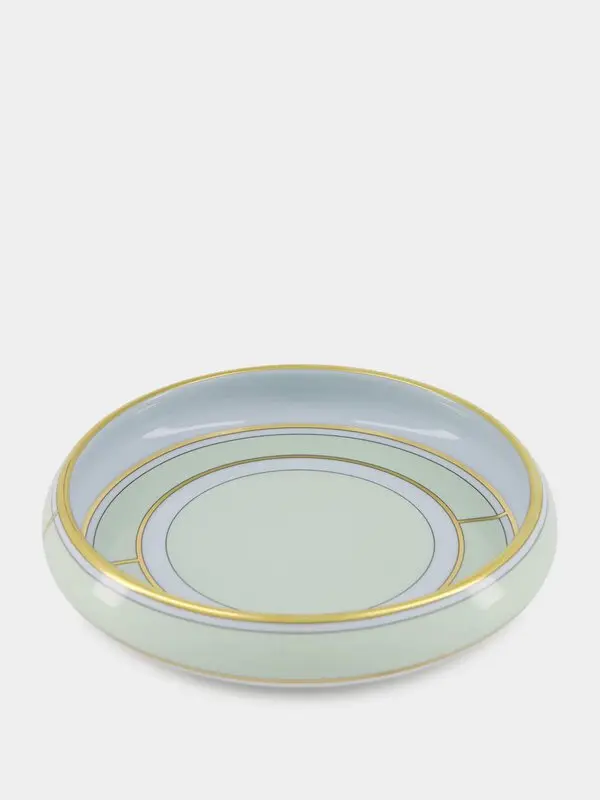 GINORI 1735 Porcelain Diva Round Tray - Green
