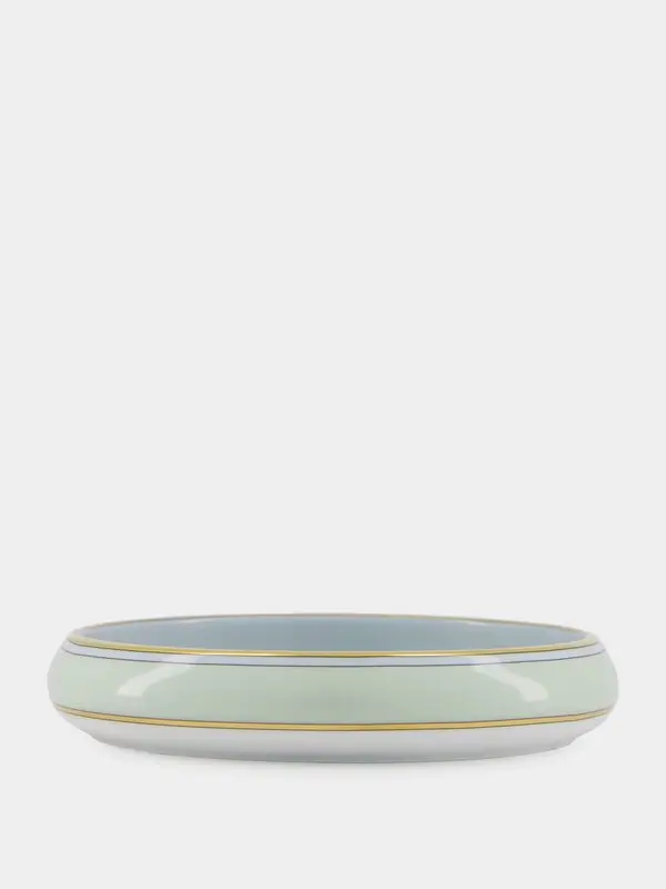 GINORI 1735 Porcelain Diva Round Tray - Green