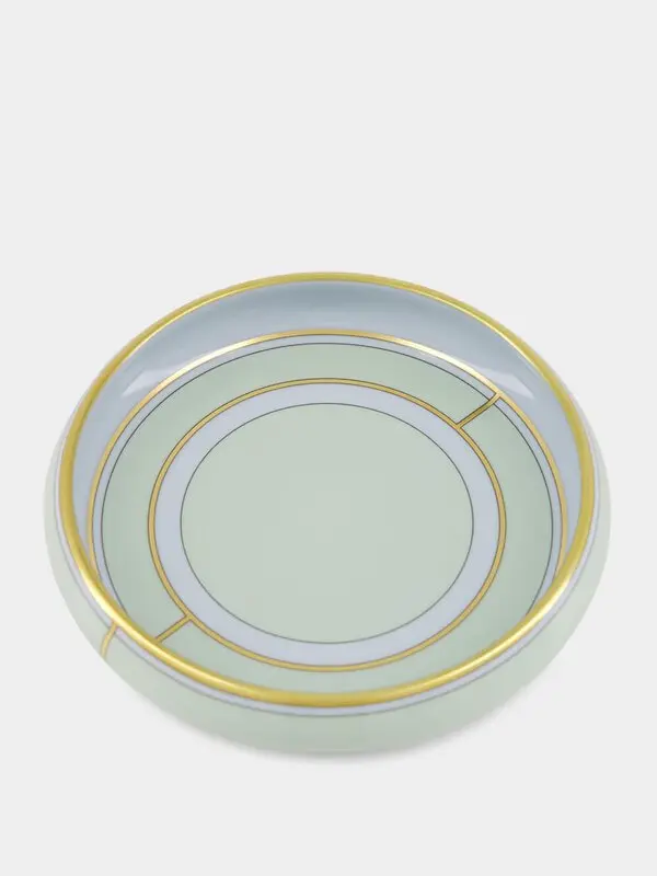 GINORI 1735 Porcelain Diva Round Tray - Green