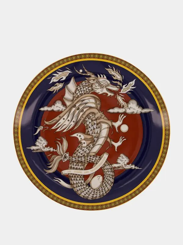 La DoubleJ The Dragon Decorative Plate - Multicolour