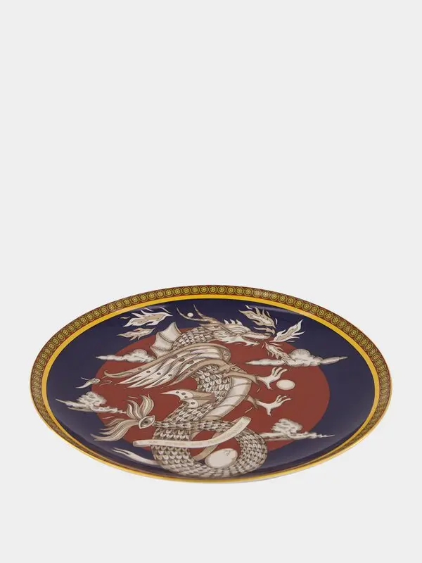 La DoubleJ The Dragon Decorative Plate - Multicolour