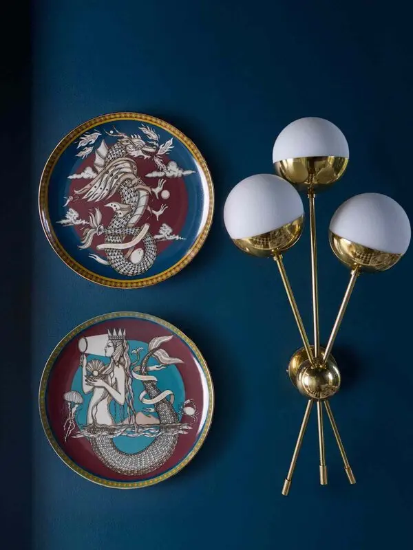 La DoubleJ The Dragon Decorative Plate - Multicolour