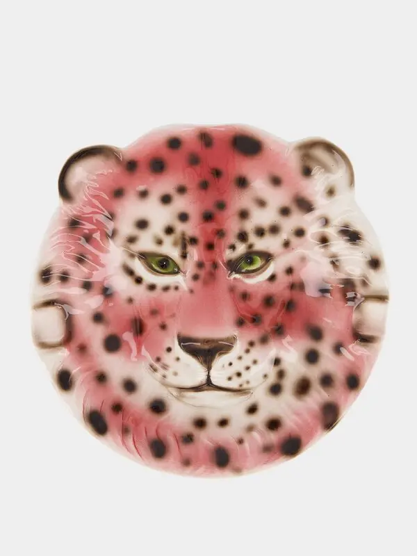 LES-OTTOMANS Ceramic Tiger Ashtray - Pink