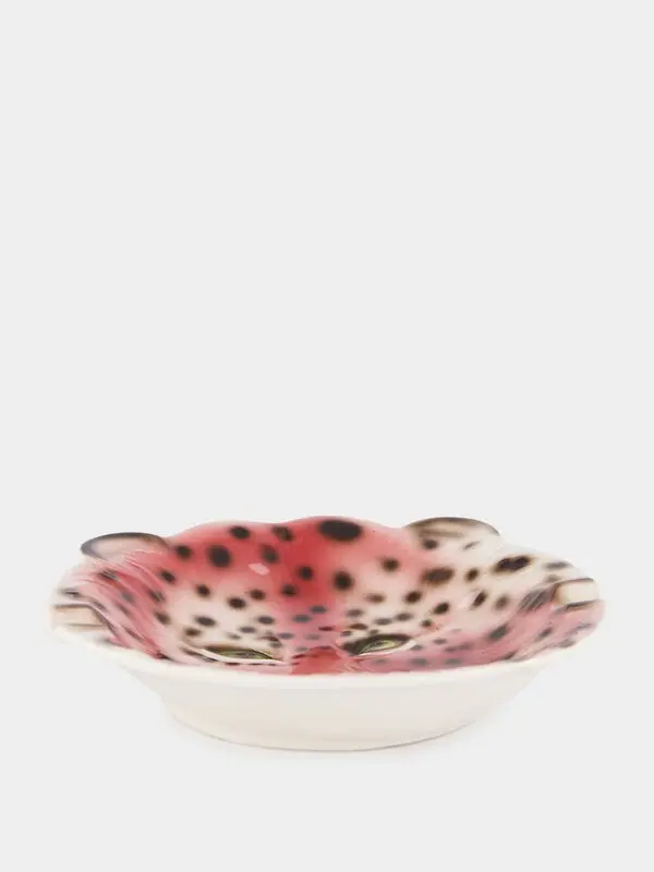 LES-OTTOMANS Ceramic Tiger Ashtray