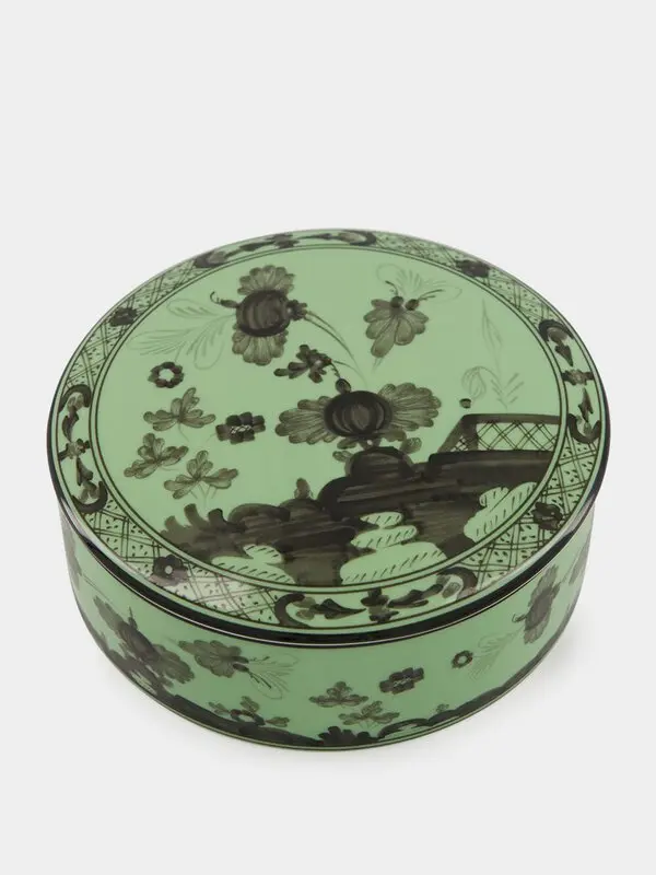 GINORI 1735 Bario Porcelain Box - Green