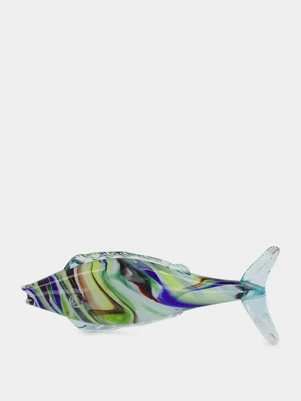 ALL ORIGINE Glass Fish Sculpture - Multicolour