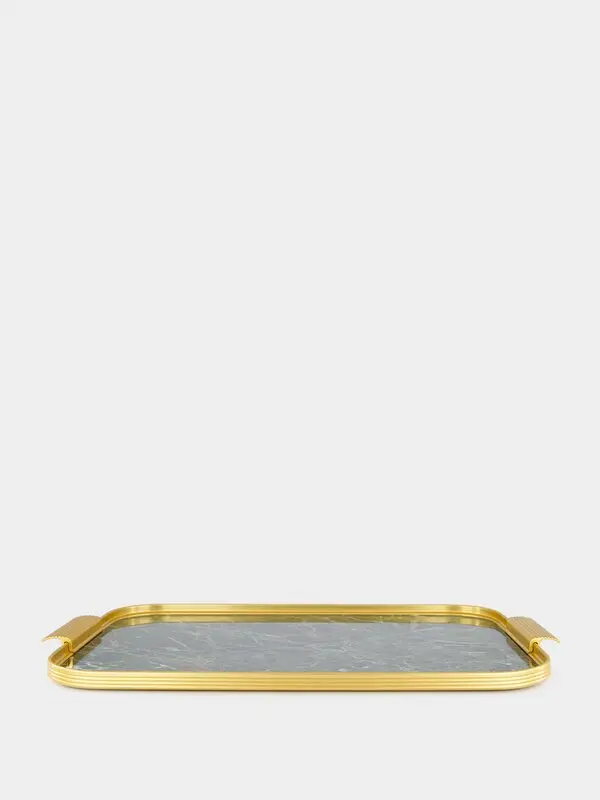 KAYMET Gold And Marble Tray
