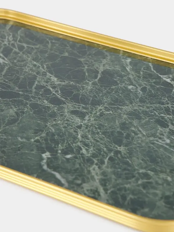 KAYMET Gold And Marble Tray