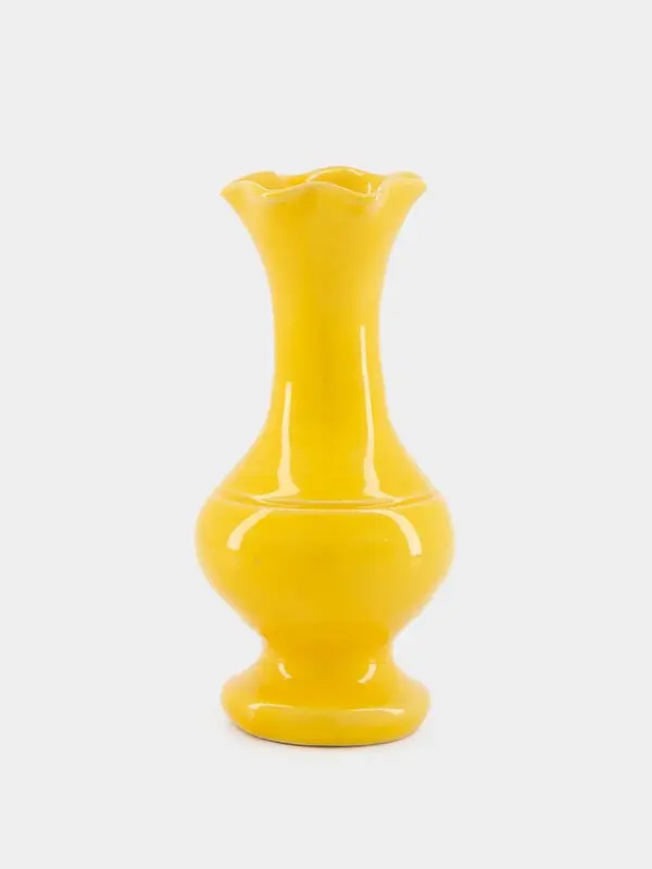 CASA LOPEZ Ceramic Soliflore Vase - Yellow
