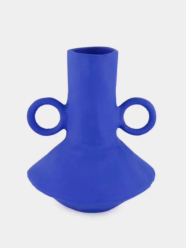 POMAX Small Trulli Aluminium Vase By - Blue