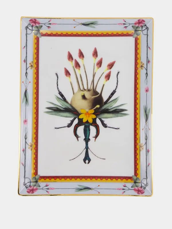 La DoubleJ Leafbug Porcelain Tray