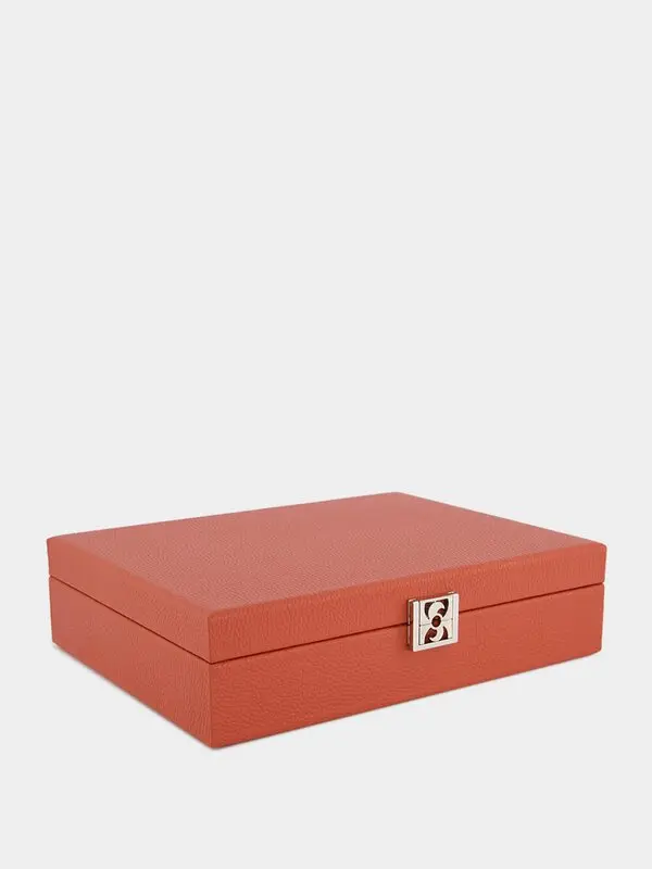 Hector Saxe Paris Brick Leather Poker Set
