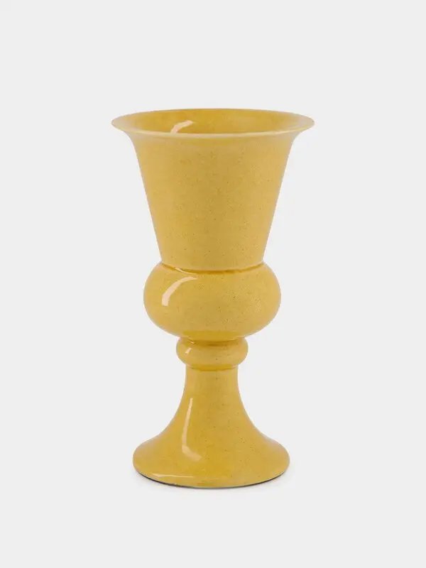 HOUSE OF CAPRICORN Florbela Ceramic Small Vase - Yellow