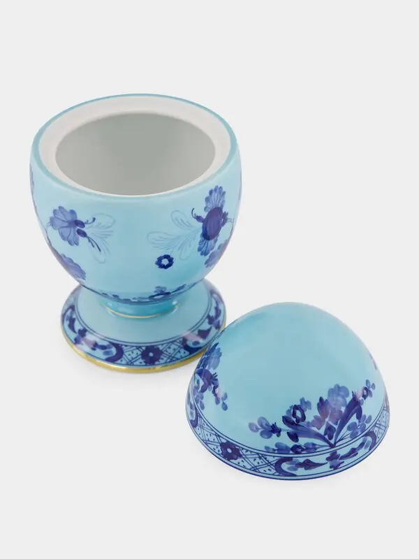 GINORI 1735 Oriente Italiano Iris Large Egg - Blue