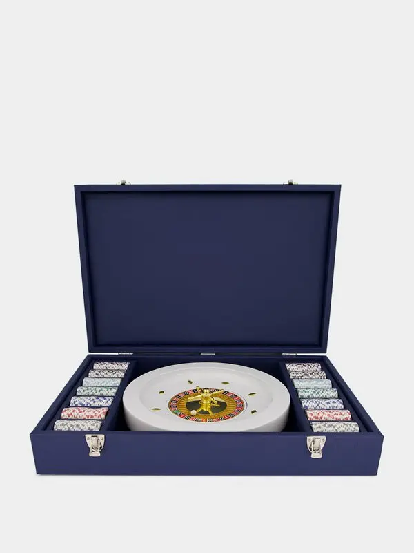 Hector Saxe Paris Roulette Leather Set - Blue