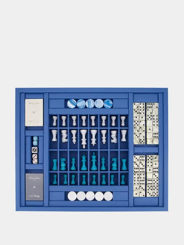 Hector Saxe Paris Limoges Leather Multi-game Box