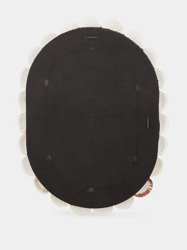 LES-OTTOMANS Oval Handmade Shell Mirror