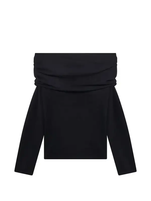 Max Mara Draped-shoulder Top - Blue