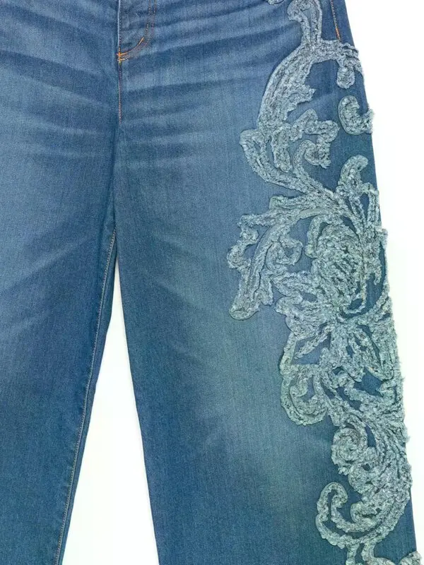 TAAKK Floral Appliqué Jeans