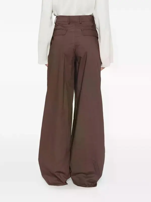 THELATEST Axel Pleated Wide Leg Trousers - Brown