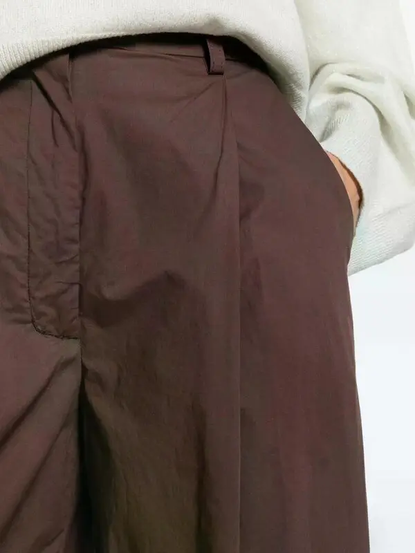 THELATEST Axel Pleated Wide Leg Trousers - Brown