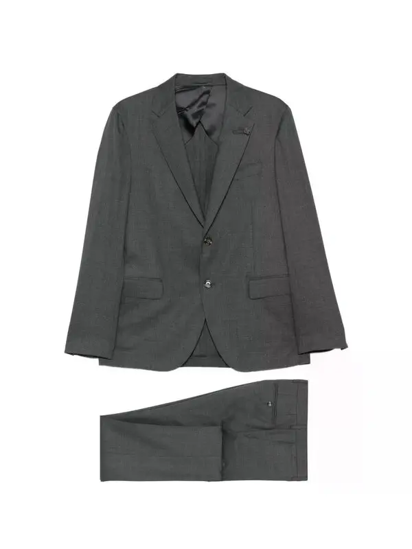 LARDINI Button-fastening Suit - Grey
