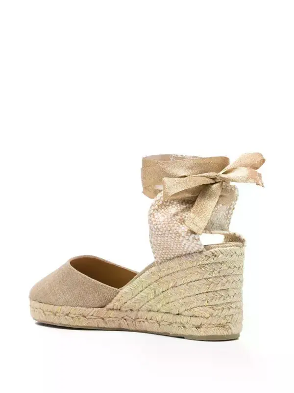 CastaÑer Carina Ribbon Wedge Sandals