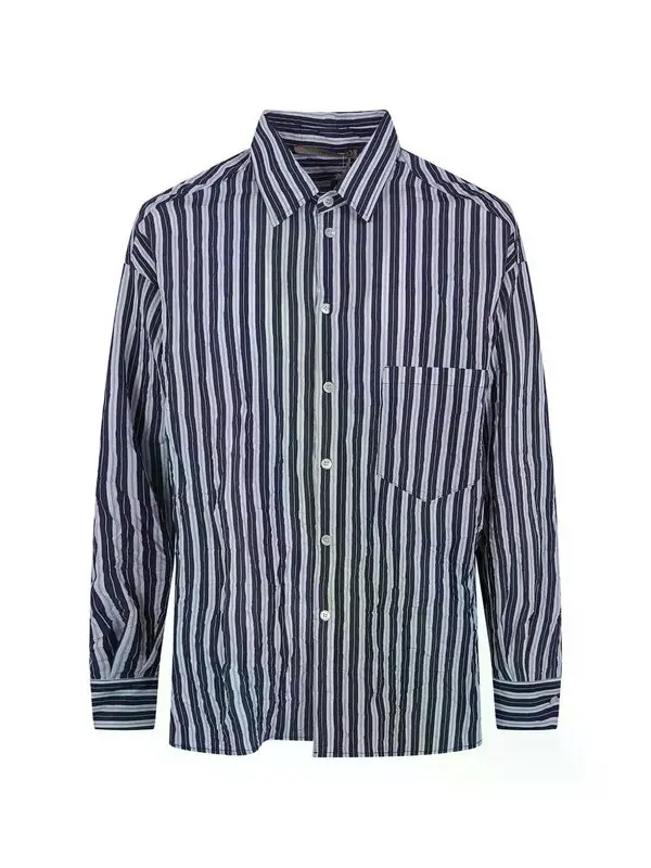 NUUR Striped-pattern Pocket Shirt