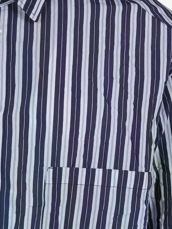NUUR Striped-pattern Pocket Shirt