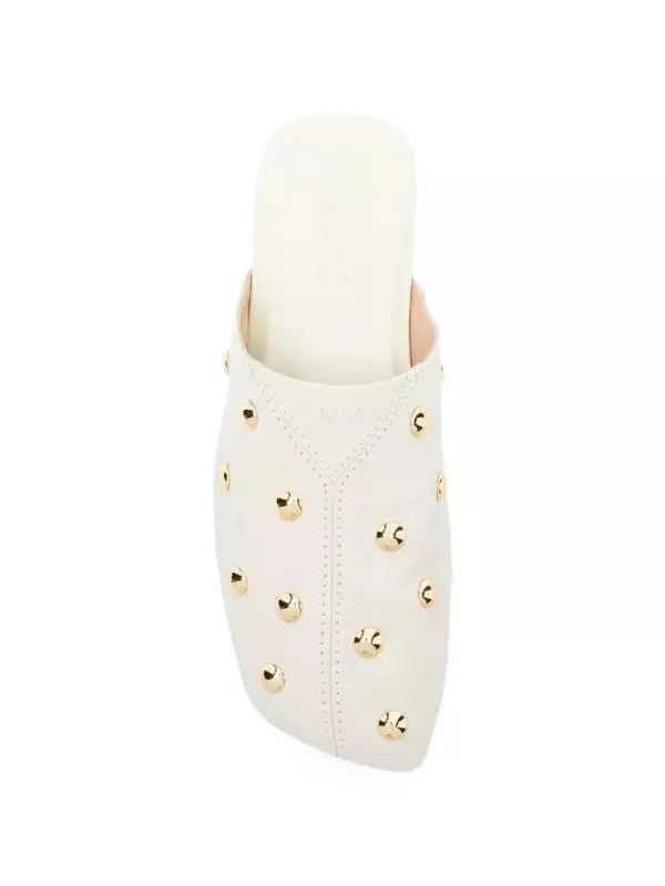 Chloé Rita Studded Mules - Neutrals