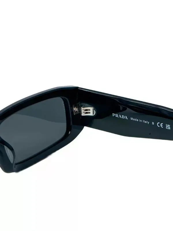 Prada Rectangle Frame Sunglasses With Triangle Logo