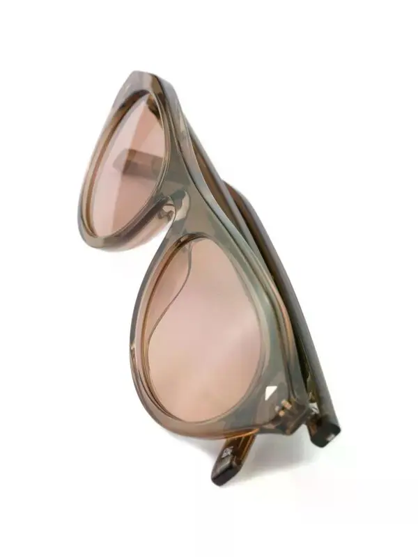 Prada Sunglasses With Engraved Logo - Brown