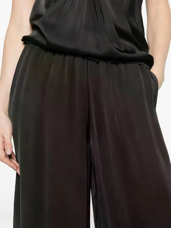 Dixie Drawstring-waist Palazzo Trousers - Black