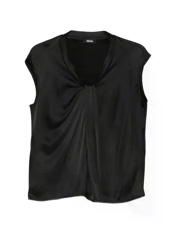 Dixie Sleeveless Twist Front Blouse - Black