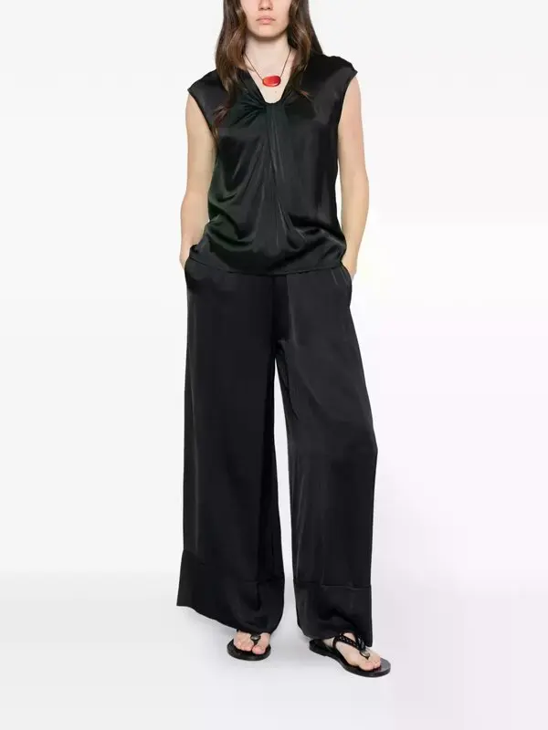 Dixie Sleeveless Twist Front Blouse - Black