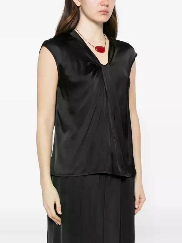 Dixie Sleeveless Twist Front Blouse - Black