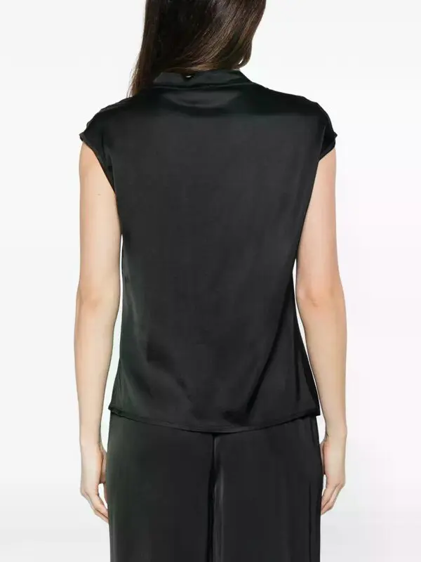Dixie Sleeveless Twist Front Blouse - Black