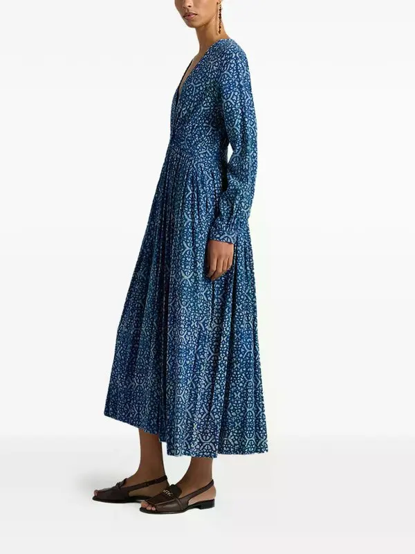 Momoni Printed V-neck Dress