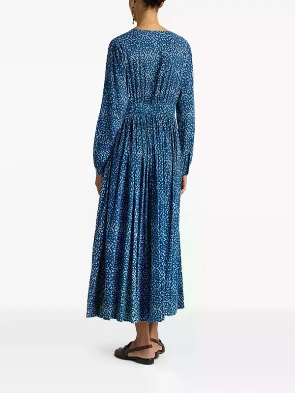 Momoni Printed V-neck Dress