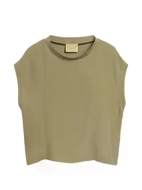 Momoni Boat-neck Sleeveless Blouse - Green