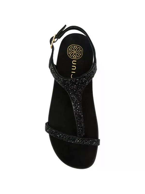 Unisa Embellished Leather Sandals With Buckle Fastening