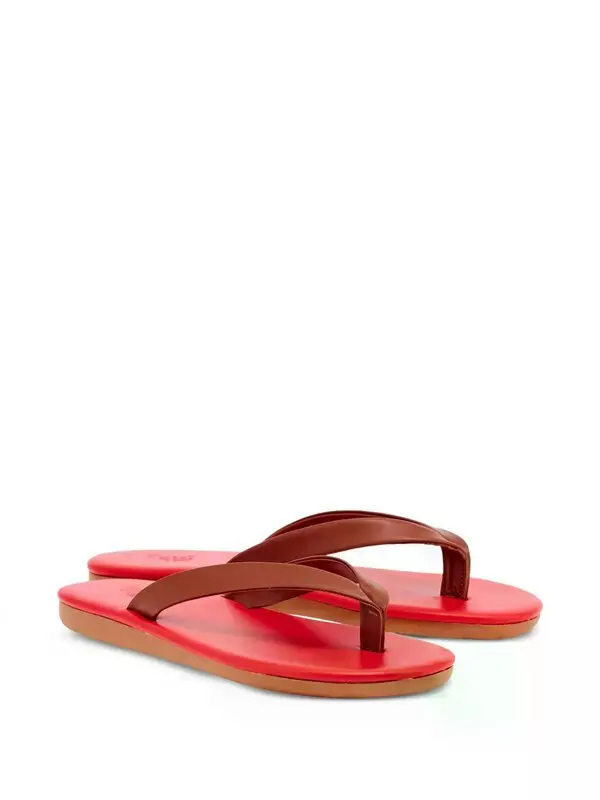 ANCIENT GREEK SANDALS Saionara Leather Slides - Brown