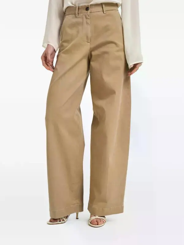 NINE:INTHE:MORNING Wide-leg Trousers - Neutrals