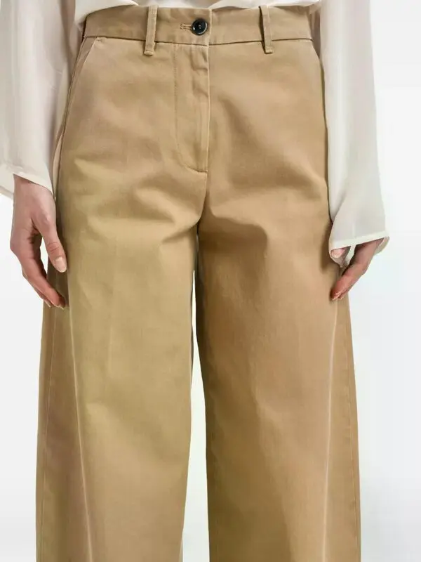 NINE:INTHE:MORNING Wide-leg Trousers - Neutrals