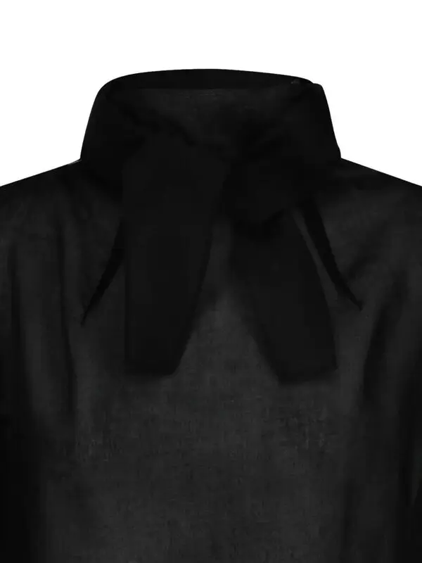 AMOMENTO Knotted Collar Top