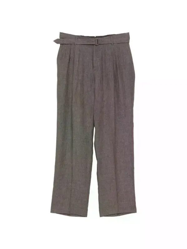 Canali Linen Pleated Trousers