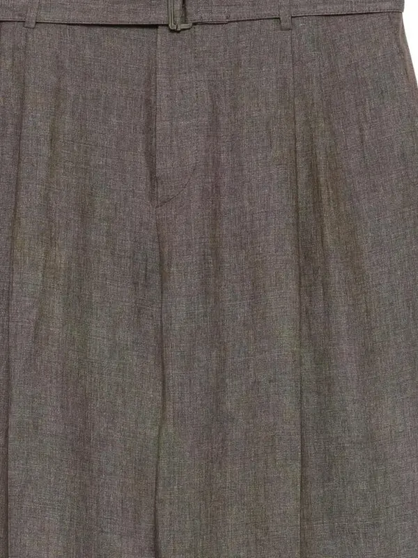 Canali Linen Pleated Trousers