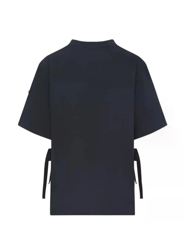 Moncler Appliquéd Tie-side T-shirt - Blue